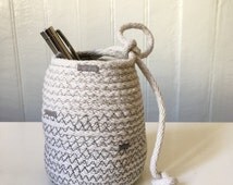 Unique rope baskets related items | Etsy