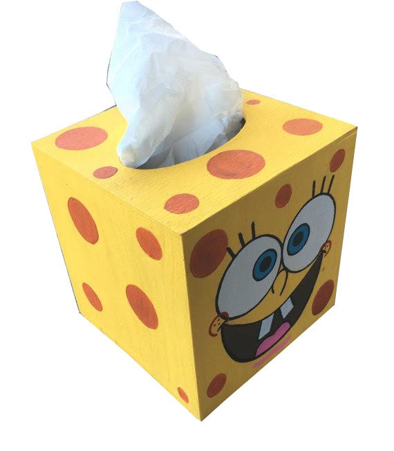 Sponge Bob SquarePants Tissue Box Hand Painted SpongeBob