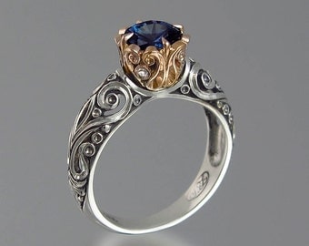 Unique alexandrite engagement ring related items | Etsy