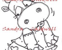 Popular items for hippo stamp on Etsy