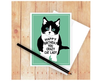 Cat lady birthday | Etsy