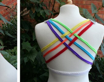 Rainbow bralette | Etsy