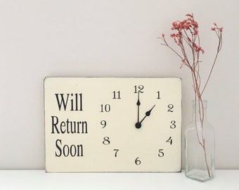 Be back soon sign | Etsy