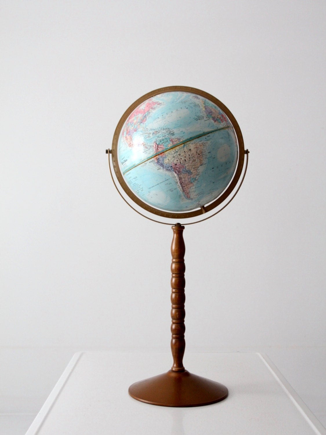 vintage world globe 1970s replogle globe on tall stand