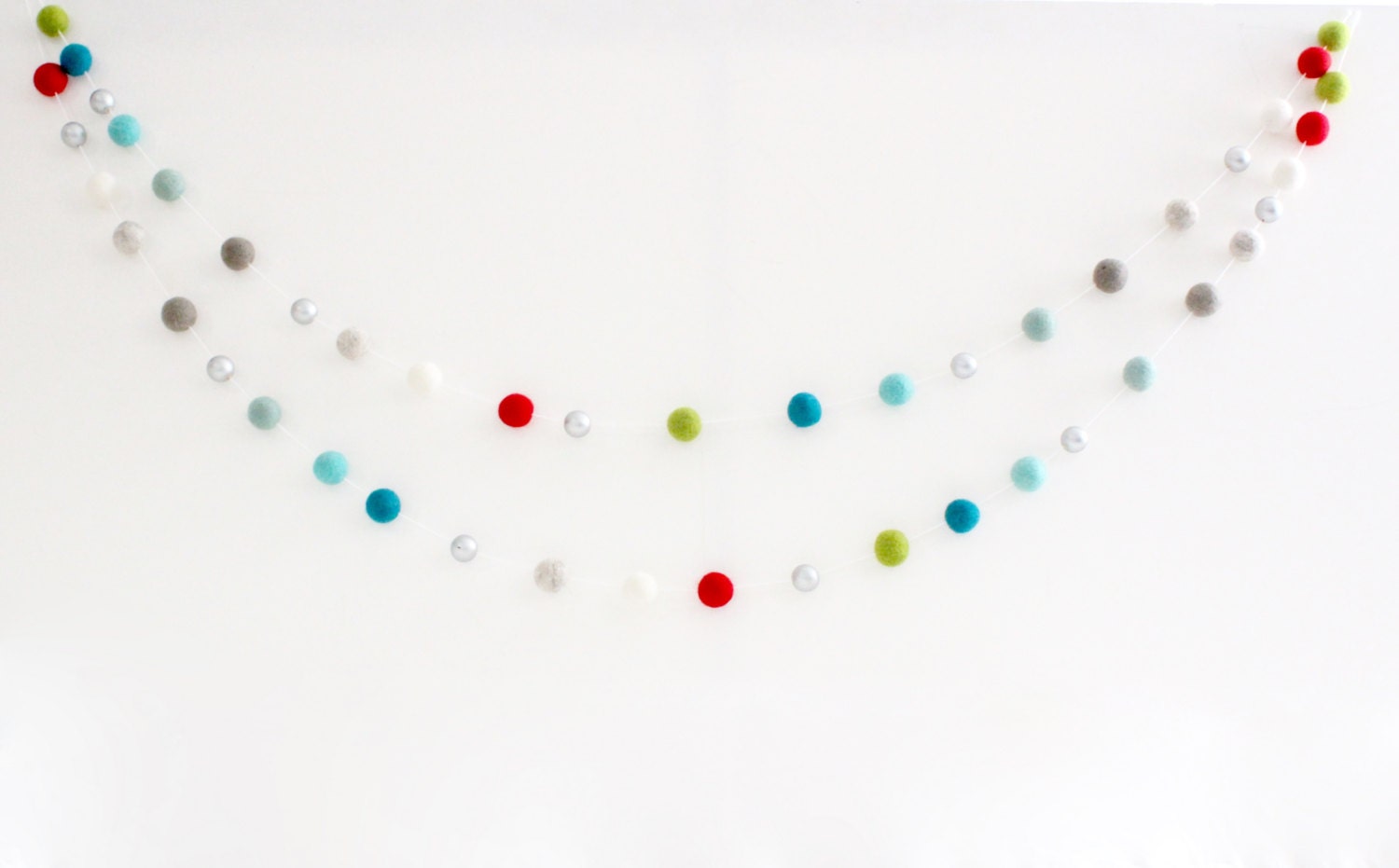 Blue Christmas Garland Silver Garland Christmas mantle