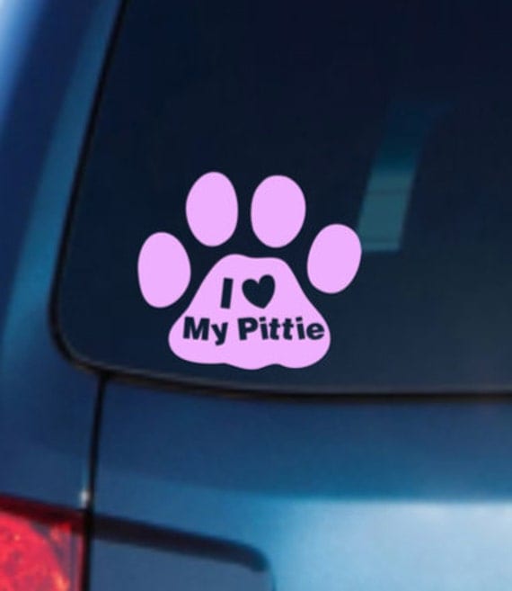 Pittie Decal I Love My Pittie Pit Bull Decal I love my pit