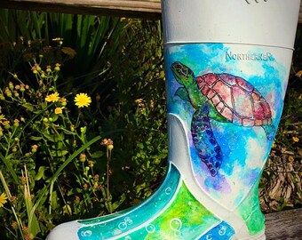 Sea turtle boots | Etsy