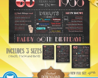 Unique 60 years ago related items | Etsy