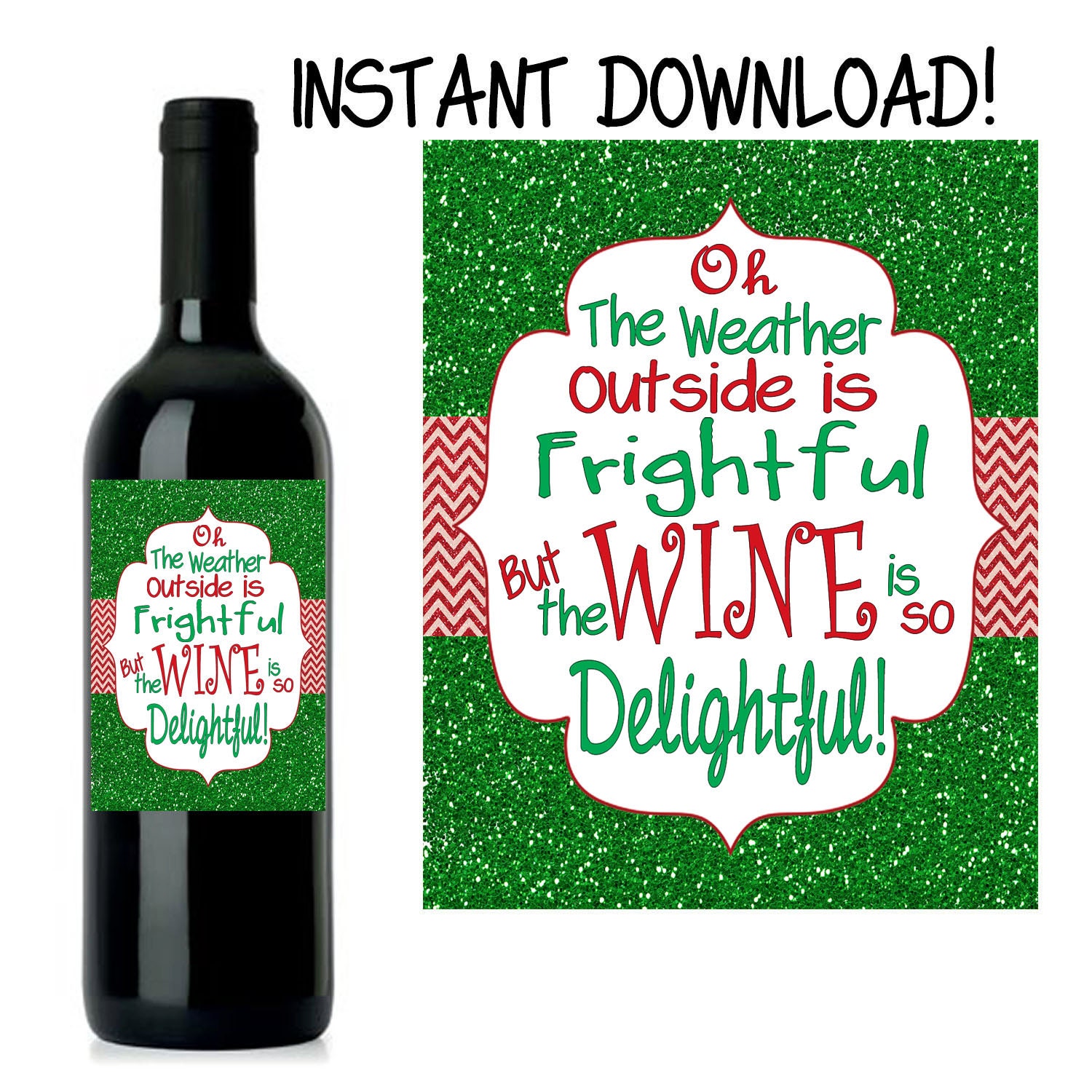 Christmas Wine Label Custom Christmas Wine Label Christmas