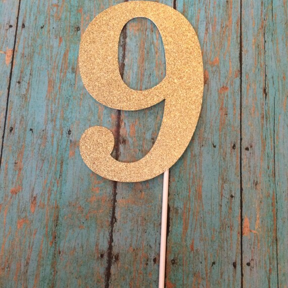Number 9 Birthday Cake TopperNumbers 1 9 Cake Topper9th