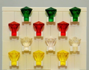 LEGO Pearl Gold Pirate Treasure Chest 10 Jewels Crystals Gems