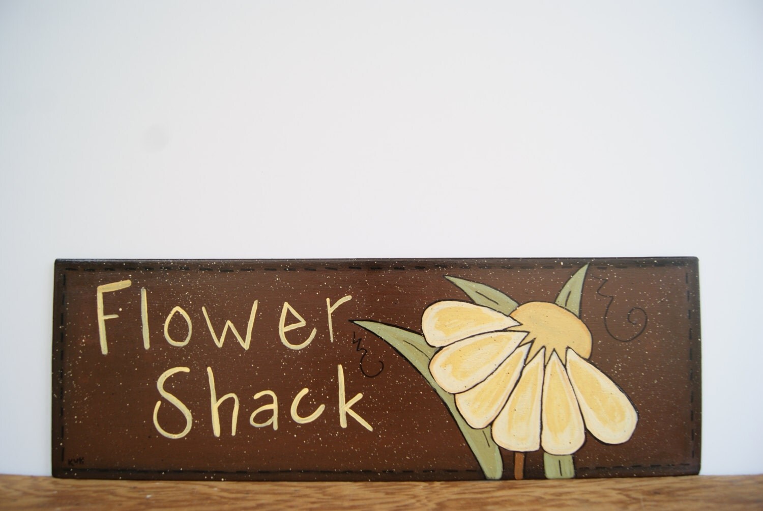 Flower sign Hand painted flower garden sign Flower by Ramshackles