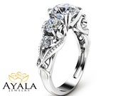 Ayala Jewelry Unique Engagement Ring Rose Gold by AyalaDiamonds