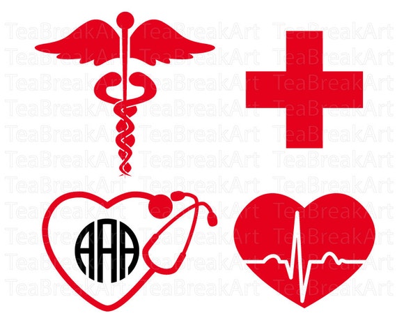 Medical Monograms Digital Cutting Files and ClipArt svg jpg