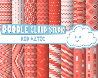 Dark Navy Blue Cream Grey Arrows digital by DoodleCloudStudio