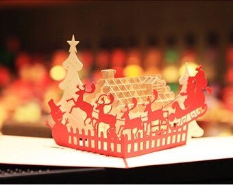 Unique 3d christmas cards related items | Etsy