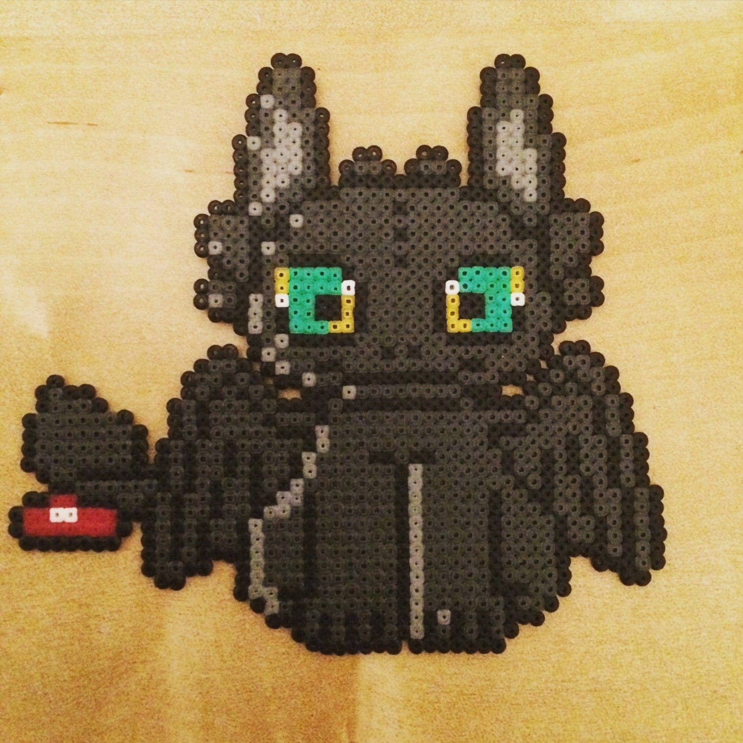 Toothless How to train your dragon mini hama/perler bead