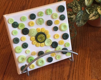 Button art Canvas button art Buttons on by SimpleStyleCrafts