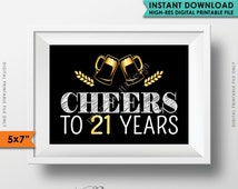 Unique cheers to 21 years related items | Etsy