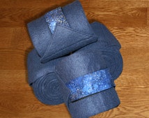 Navy Polos w/Blue Galaxy Velcro Strap Polo Wraps Pony Polos Horse Polo ...