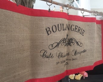 Burlap valance | Etsy