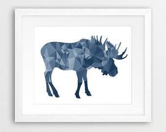 Geometric moose | Etsy