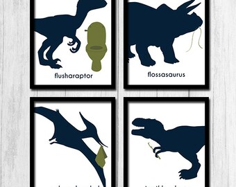 Wash Your Hands Sign Digital Download Dinosaur Bathroom Decor