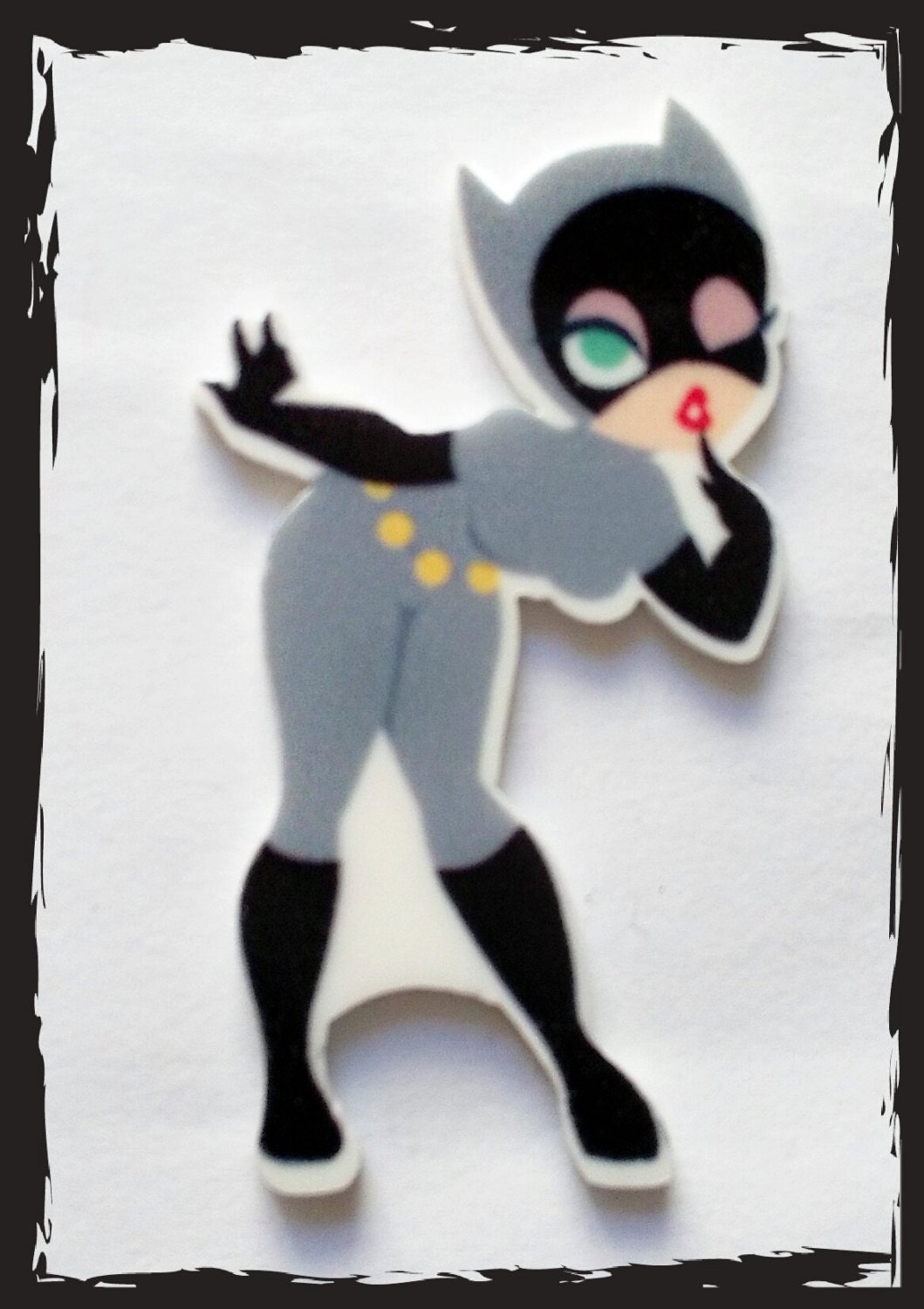 Catwoman Pin Up Style Fridge Magnetdc By Craftybirddecoden On Etsy