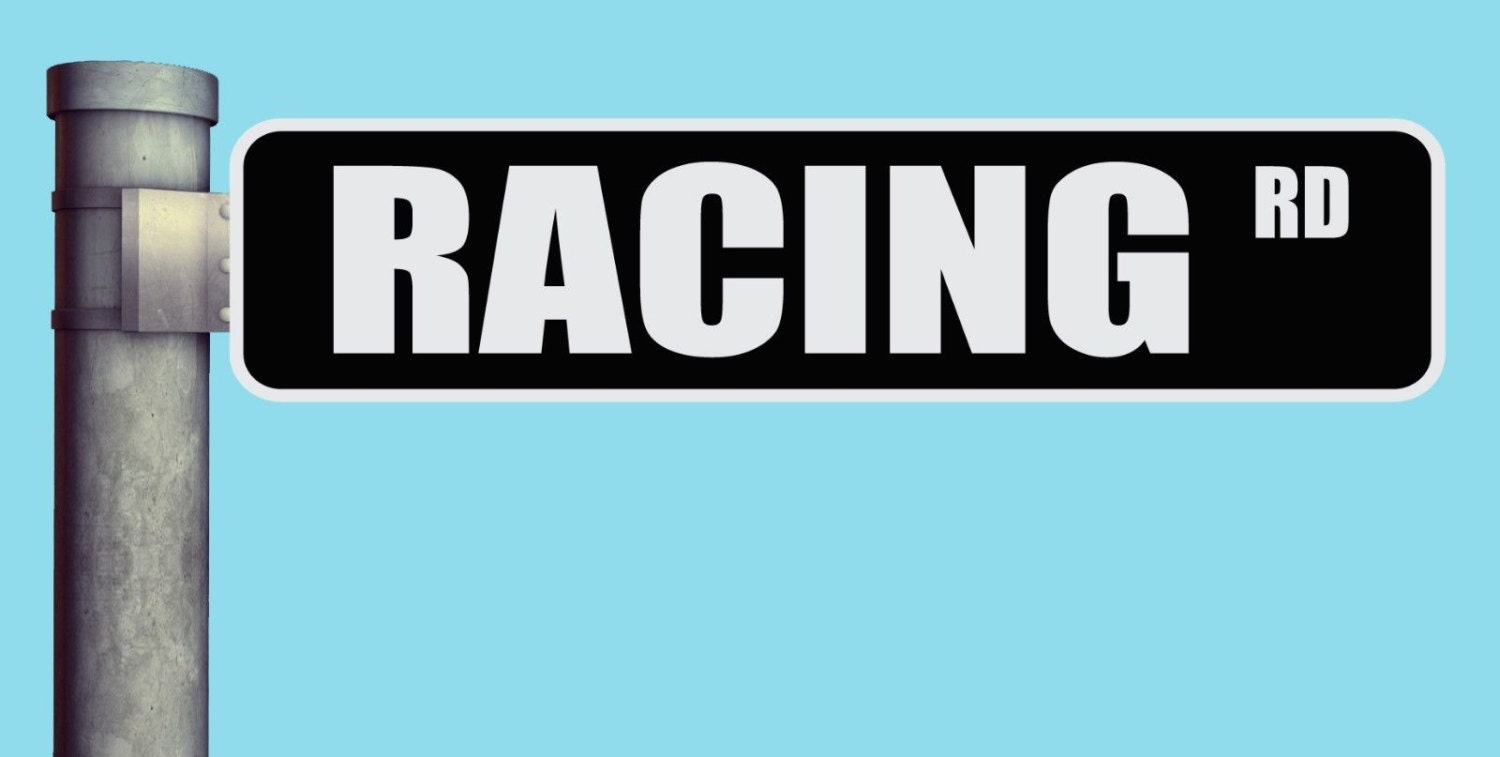 Racing RD Street Sign Road Heavy Duty Aluminum Warning Parking