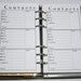 Contacts / Address Book Insert for Filofax Kikki K etc. A5