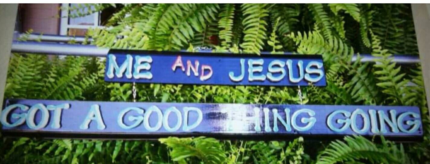 Religious Sign Jesus Wood Sign Church Signs Me and Jesus