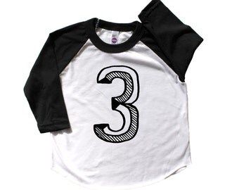 3rd birthday shirt | Etsy