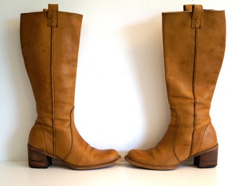 Camel color boots | Etsy