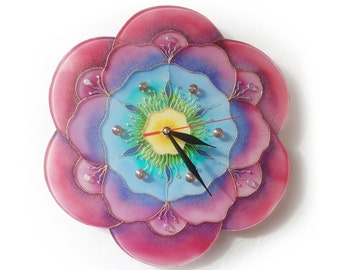 Unique stained glass clock related items | Etsy