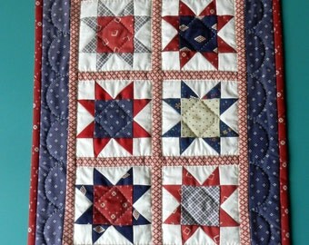 Red white blue quilt | Etsy
