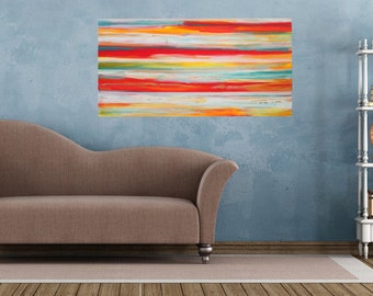 Horizontal abstract | Etsy