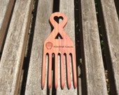 Wooden Afro Picks by KindredCombs on Etsy