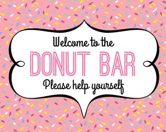 Donut bar sign | Etsy