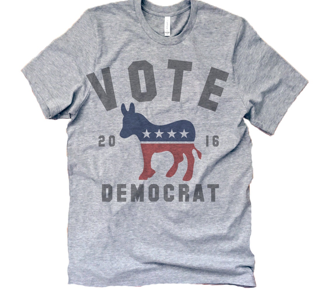 Retro Vote Democrat 2016 T-Shirt Democrat by GoodTimeThreads