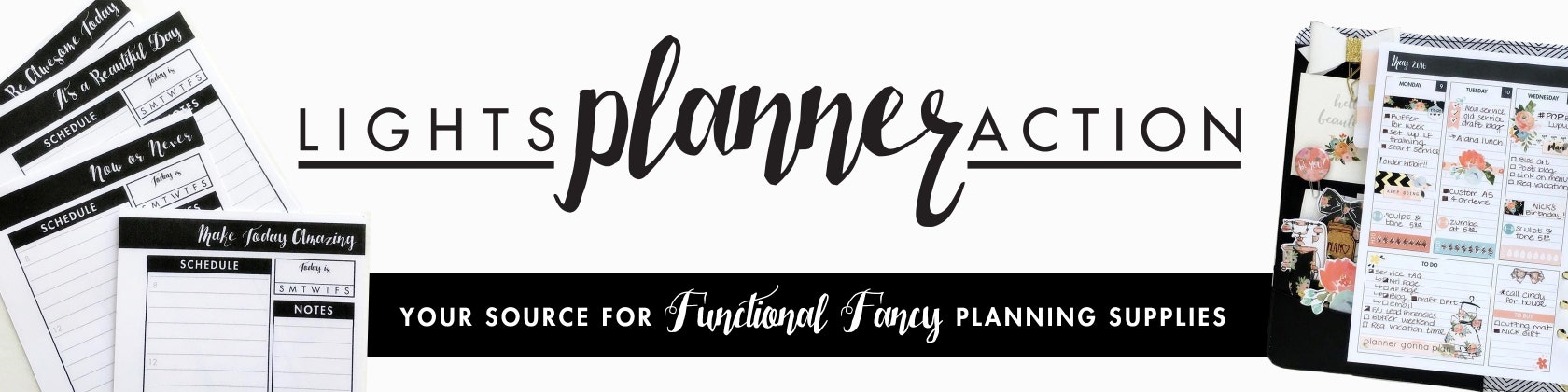 Functional & Fancy Planner Inserts by LightsPlannerAction on Etsy