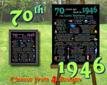 Unique 70th birthday related items | Etsy