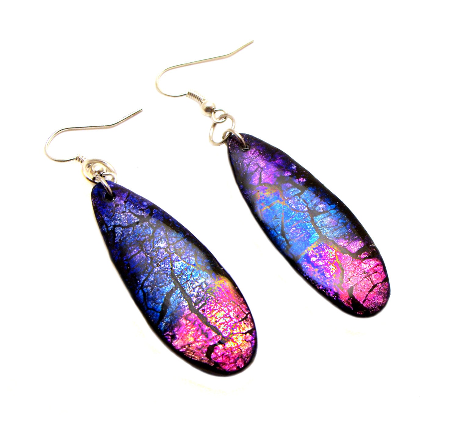 Alcohol Ink Jewelry Purple Blue & Pink Festival Jewelry