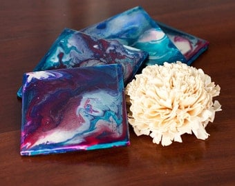 Resin coasters | Etsy