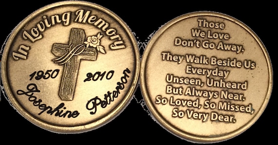 In Loving Memory Engraved Medallion Cross Rose Memorial