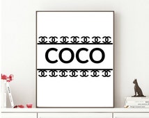 Popular items for coco chanel wall art on Etsy