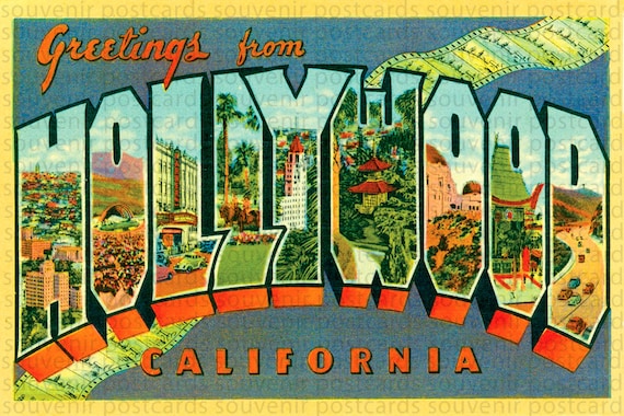 Hollywood Hollywood Postcard Hollywood Sign Hollywood Art