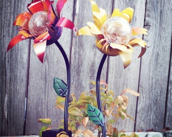 Fall Flower Garden Stakes Autumn Flower by GardenDreamsDecor