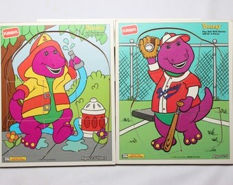 Unique barney puzzle related items | Etsy
