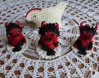 Devil cake topper | Etsy
