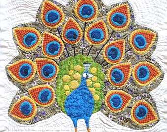 Peacock quilt | Etsy